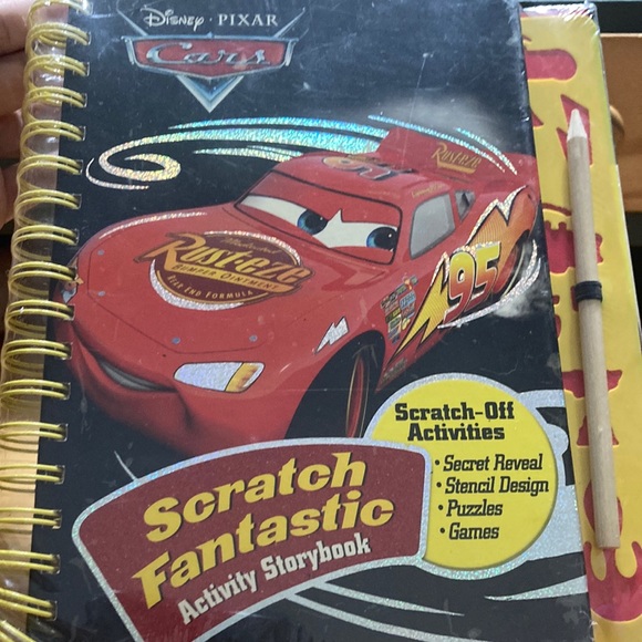 Disney | Toys | 43 Cars Scratch Fantastic Activity Storybook | Poshmark